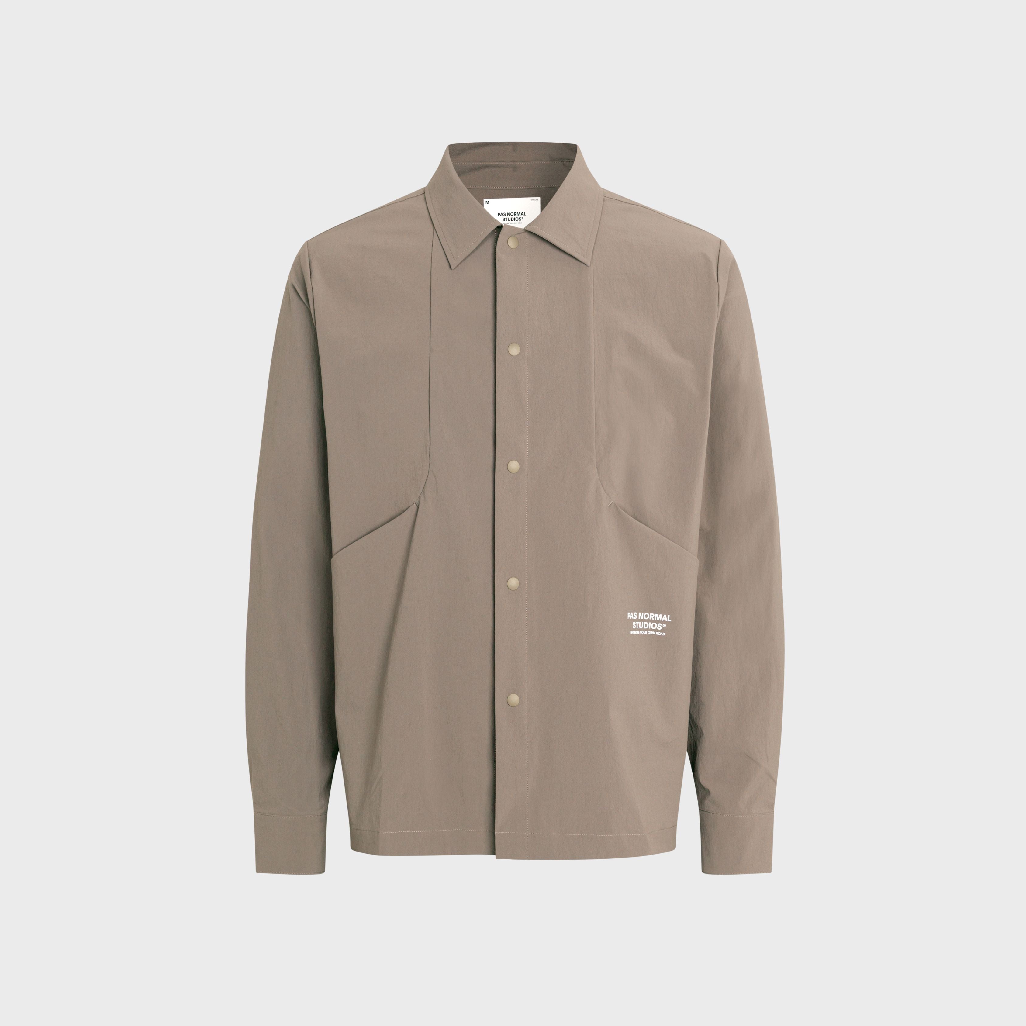 Pas Normal Studios Off Race Tech Overshirt - Ash Brown – Cranks & Coffee